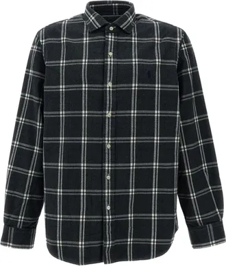 Polo Ralph Lauren Chemise en flanelle &agrave; carreaux - Homme - Chemises - Gris - Taille: M