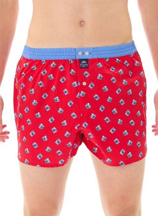 MC Alson Herren Boxershorts rot Baumwolle gemustert