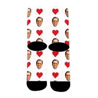 Generic Chaussettes personnalis&eacute;es pour hommes femmes, chaussettes de visage avec texte photo, cadeaux personnalis&eacute;s nouveaut&eacute;s photo
