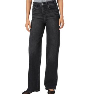 Paige High-Waist weite schwarze Hose - - Jeans - Damen - Schwarzk - W28