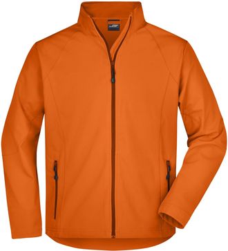 James & Nicholson Herren Softshell Jacke - Trendige Jacke aus elastischem Softshell | Farbe: orange | Grösse: 3XL