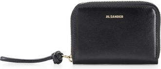 Jil Sander Portemonnaie - Portemonnaie aus Leder - Gr. unisize - in Schwarz - f&uuml;r Damen