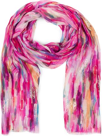 styleBREAKER Schal Leichter Schal mit Streifen Farbverlauf Metallic