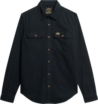 Superdry Herren Trailsman Overshirt in lockerer Passform Tiefschwarz XXL