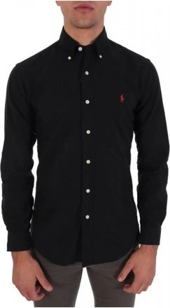 Ralph Lauren Homme, Chemises, Noir, Taille: M Chemise Boutonn&eacute;e Coupe Sur Mesure