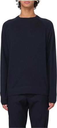 Paolo Pecora Homme, Pulls, Bleu, Taille: L Pull ras du cou en laine mérinos