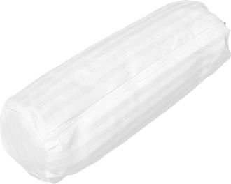 Aboofan Nackenrollen Kissenbezug Leinen Rundes Kissenbezug Mit Verdecktem Rei&szlig;verschluss Atmungsaktiv Und Waschbar F&uuml;r Reise Und Beinst&uuml;tze 15x50cm Wei&szlig;