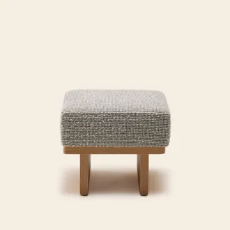 Madura Tabouret Anca Pietro Ivoire et noir - BLANC
