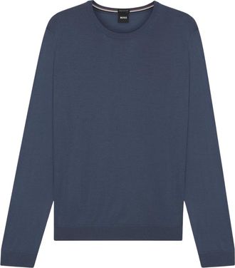 HUGO BOSS Homme, Pulls, Bleu, Taille: L Pull ras du cou slim fit