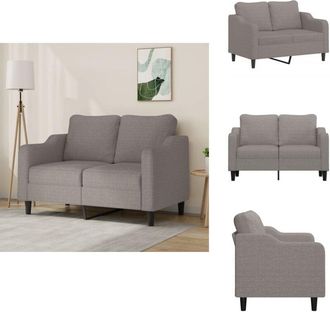 vidaXL 2-Sitzer-Sofa Taupe 140 cm Stoff - Couch - 2-Sitzer Sofa - Wohnzimmersofa - Polstercouch - Modernes Sofa