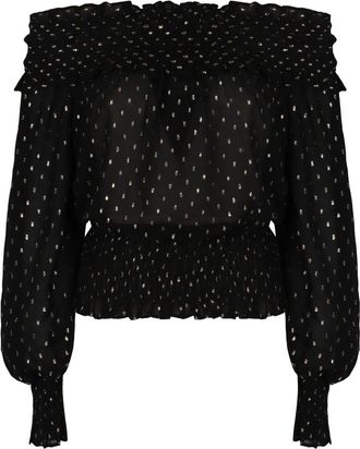 Self Portrait Femme, Blouses et Chemises, Noir, Taille: 38 FR Hauts