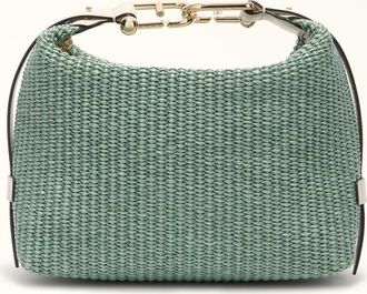 Furla Tonie Schultertasche Toni Agave Light Gr&uuml;n Tuscany Gewebe Damen