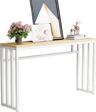 Generic Flurtisch, H-Konsolentisch, schmaler Konsolentisch, Flurtisch mit Metallrahmen, Verandatisch für Schlafzimmer und Wohnzimmer