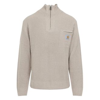 Carhartt Work in Progress Homme, Pulls, Beige, Taille: L Detroit Half Zip Sweater