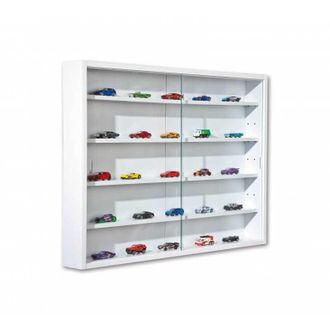 Les Tendances Vitrine murale pour miniatures 5 niveaux bois blanc Colec