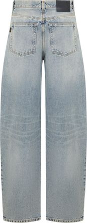 Haikure Womens Wide-Leg Jeans Light Blue Cotton