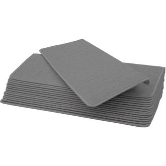 Hhg 15er-Set Stufenmatte HHG 585, Treppenteppich Treppenschutz Treppenmattenset, 65x25cm rechteckig, grau