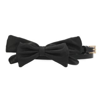 Kazar Schmaler Lederg&uuml;rtel mit Schleife - - Accessories - Damen - Schwarzk - 110 CM