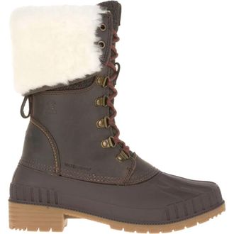 kamik W Sienna F 2 Braun - Stylisher Warmer Damen Leder Winterstiefel, Gr&ouml;&szlig;e EU 38 - Farbe Dark Brown