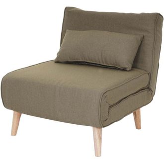 Hhg neuwertig] Schlafsessel 738, Schlafsofa Funktionssessel Klappsessel Relaxsessel Jugendsessel Sessel, Stoff/Textil gr&uuml;n