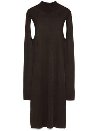 Helmut Lang robe mi-longue Air - Marron
