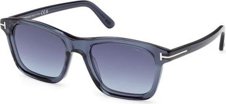 Tom Ford Homme, Accessoires, Bleu, Taille: 54 MM Barron Lunettes de soleil