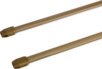 Liedeco Scheibenstange Standard, 11 mm Cafehausstange, 2 Stk gold matt, 100-180 cm ausziehbar