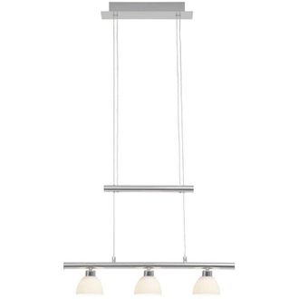 Brilliant Lampe Tonja led suspension 3 lumières chrome / blanc 3x 5W led intégré (cob), (285lm, 3000K) Échelle a ++ à e Hauteur réglable par contrepoids