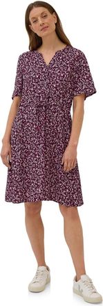 Cecil Damen 1408824 Gemustertes Strukturkleid, Mulberry red, Medium