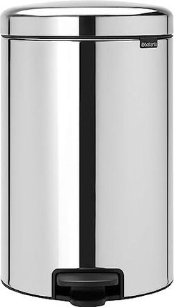 Brabantia 113987 Treteimer mit Inneneimer aus Kunststoff, stahl, Brilliant Steel, 20 Liter