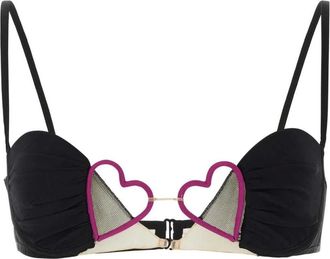Nensi Dojaka Nensi Dojaka, Femme, Sous-v&ecirc;tements, Noir, Taille: 40 FR Strappy Heart Cutout Bra Top