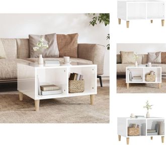 vidaXL Vidaxl - Couchtisch Hochglanz-Weiß 60x50x36,5 cm Holzwerkstoff - Couchtisch - Wohnzimmerschreibtisch - Sideboard - Eiche - Weißer Couchtisch