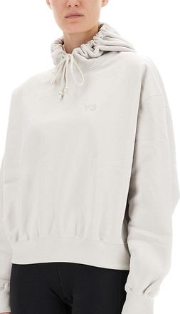 adidas Logo-Embroidered Cotton Hooded Sweatshirt - White