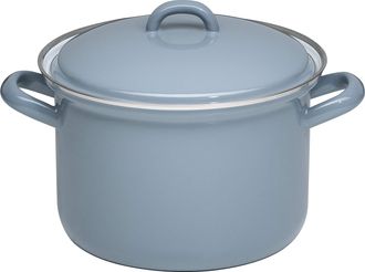 Riess 0124-065 Fleischtopf mit Deckel 20, CLASSIC - PURE GREY, Durchmesser 20 cm, Inhalt 3,5 Liter, Höhe 18,2 cm, Emaille, helles Grau, 1,584kg, 27,6 x 21,7