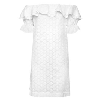 Philipp Plein Sangallo Kurzes Kleid Spitze - - Dresses - Damen - Wei&szlig; - M