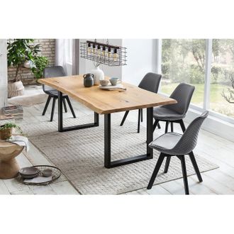 Red Living home24 Esstisch Windfall 180 x 90cm Braun