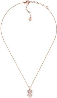 Emporio Armani Collier pour femmes en laiton avec fermoir mousqueton en ton or rose, Or clair