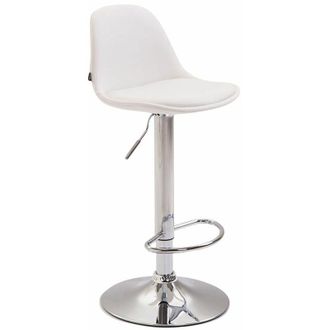 Clp Tabouret avec cadre et si&egrave;ge en acier chrom&eacute; et diverses couleurs similaires assis colore : Blanc