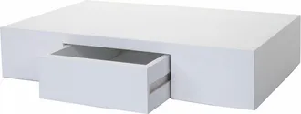 Hhg jamais utilis&eacute;] &Eacute;tag&egrave;re murale Oise, tiroir, 40cm, blanc