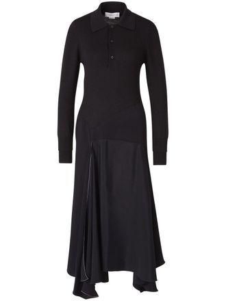 Victoria Beckham robe mi-longue Henley - Noir