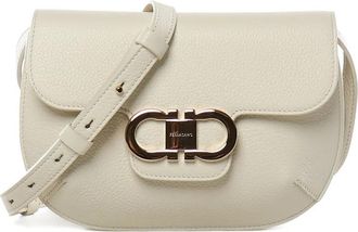 Ferragamo sac &agrave; bandouli&egrave;re Gancini en cuir - Tons neutres