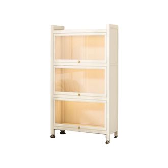 Generic K&uuml;chenschrank, aufrechter Stahlschrank, transparenter K&uuml;chenschrank, geeignet for Wohnzimmer und Arbeitszimmer(1145x600x320mm)
