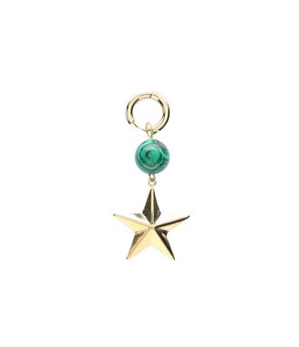 Shaker Jewels Boucle doreille Star Malachite Argent Doré (vendue à lunité)