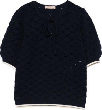 Twinset Femme, Pulls, Bleu, Taille: 36 FR Twin-set Sweaters