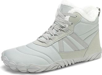 Mishansha Barfußschuhe Winter Herren Winterschuhe Damen Winterstiefel Gefüttert Warm Barfusschuhe Winter Outdoor Schneestiefel Winterboots Helles Grün EU Gr.40