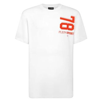 Plein Sport Homme, Tops, Blanc, Taille: M T-shirt Col Rond