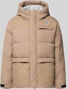 K-Way Steppjacke mit Logo und Kapuze