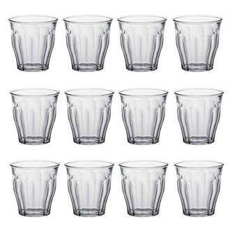 Duralex Verres &egrave; Boire Picardie - Gobelets 130 ML pour Eau, jus - Paquet de 12