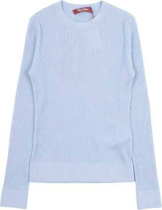 Max Mara Femme, Pulls, Bleu, Taille: 38 FR Maille ras du cou