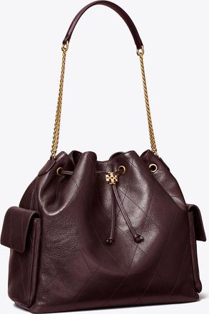 Tory Burch Gro&szlig;e gesteppte Charlie Schultertasche mit Tunnelzug